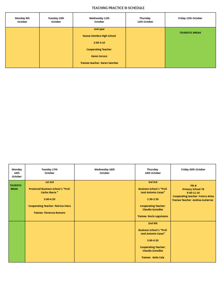 PRACTICE III - TEACHING PRACTICE AGENDA III 2023 | PDF