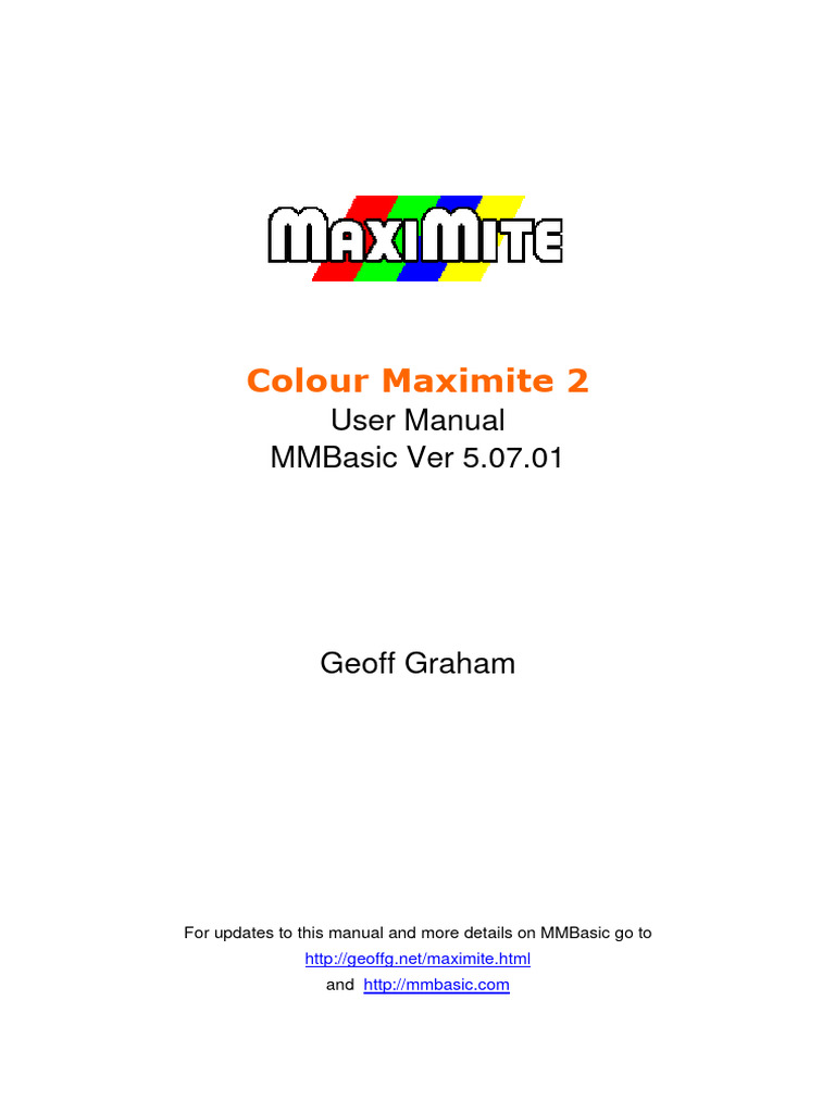 Colour_Maximite_2_User_Manual | PDF | Command Line Interface | Usb
