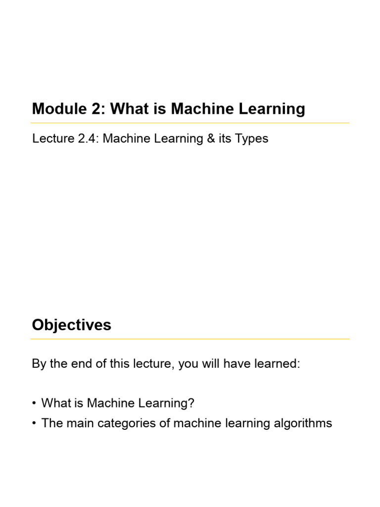 2.4 - What Is Machine Learning-1 | PDF | Machine Learning | Statistical ...