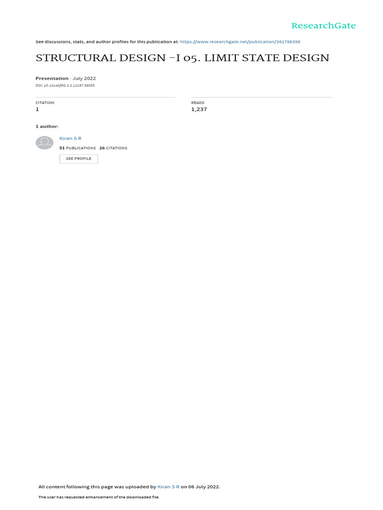 5_Limit_State_Design | PDF | Strength Of Materials | Structural Load