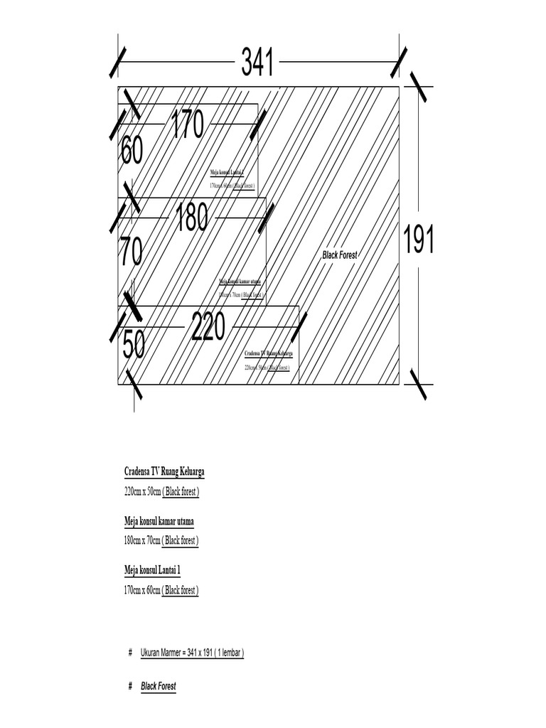 Meja Marmer Blok O - 309-Model - PDF Black Forest | PDF