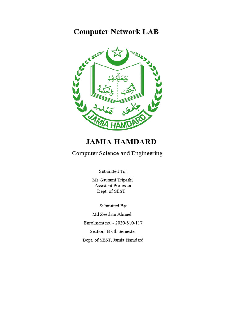 Computer Network LAB 1 | PDF Computer Network LAB 1 | PDF