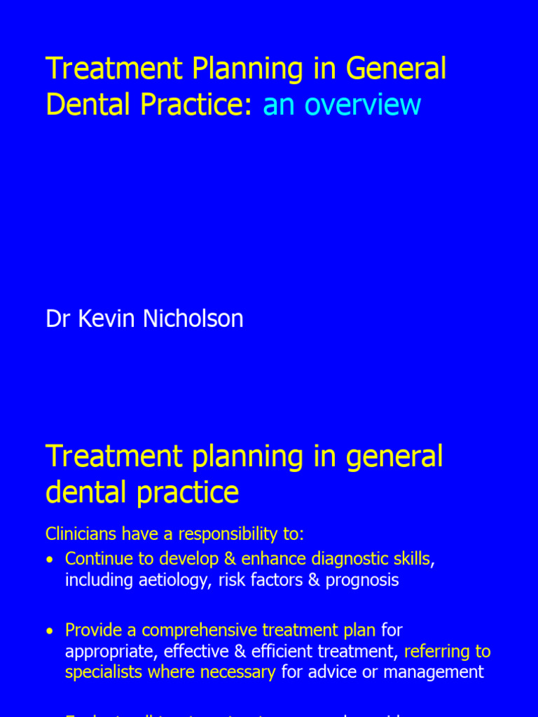 Treatment Plan OTC 2011 | PDF | Periodontology | Human Tooth