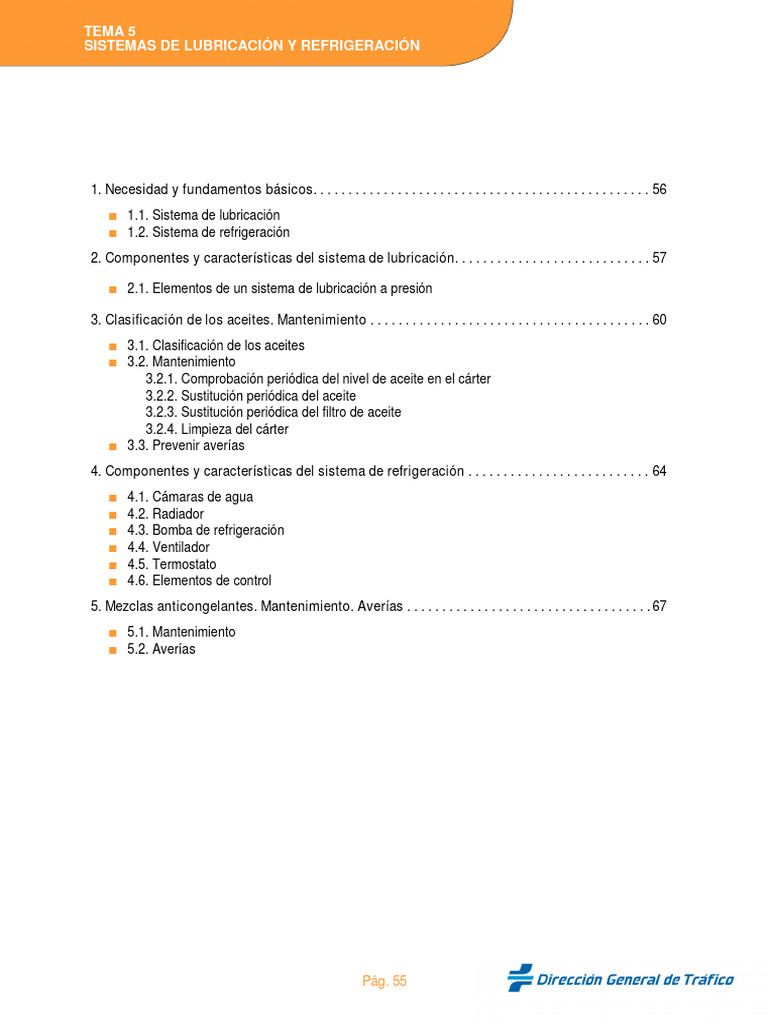 Tema 5 - Sistemas de Lubricación y Refrigeración | PDF | Líquidos | Lubricante