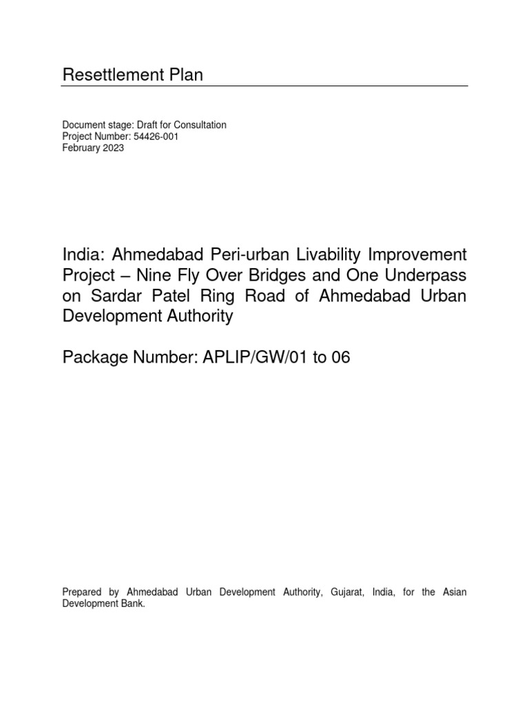 Resettlement Plan - Auda Ring Road | PDF | Interchange (Road) | Road