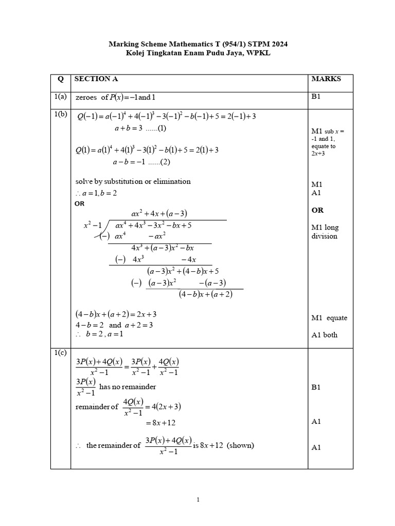 Ktepj WPKL MS Trial Sem 1 STPM 2024 | PDF