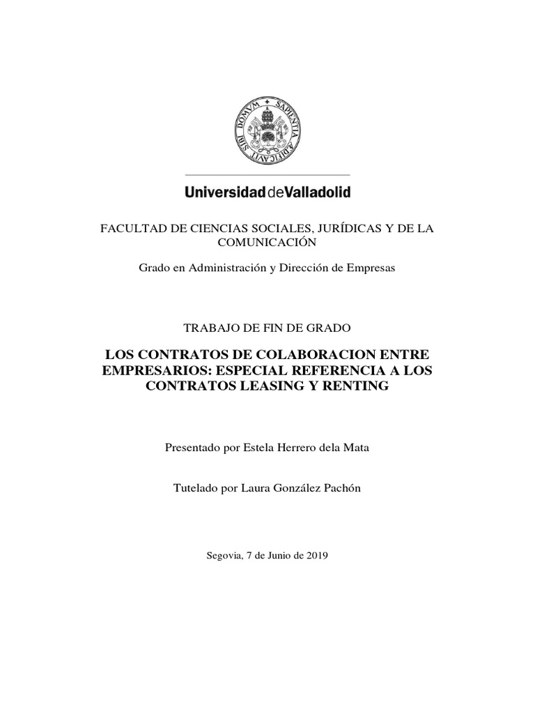 TFG-N.1063 Universidad de Valladolid | PDF | Economias | Business