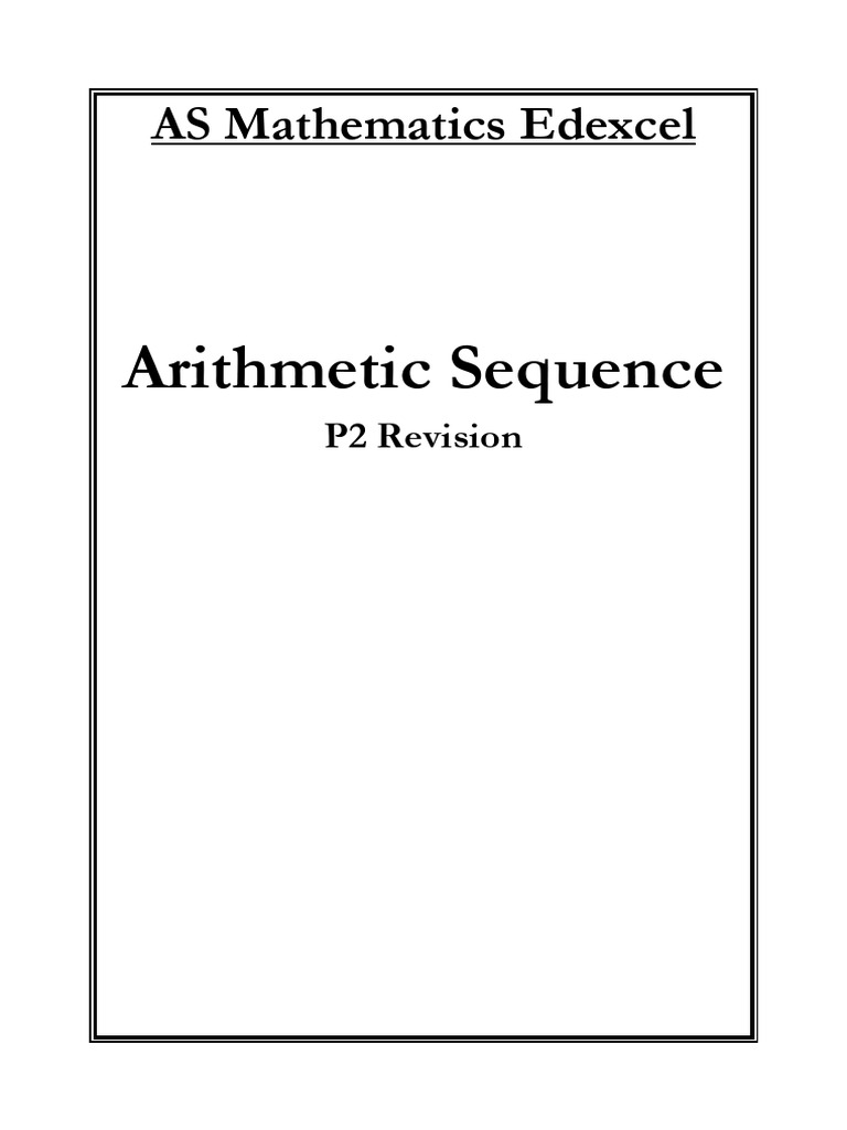 Arithmetic Sequence Revision | PDF