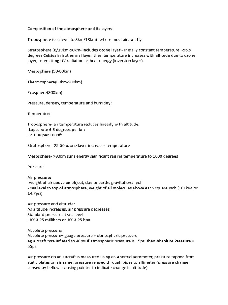 Composition of The Atmosphere and Its Layers | PDF | Atmosphere Of ...