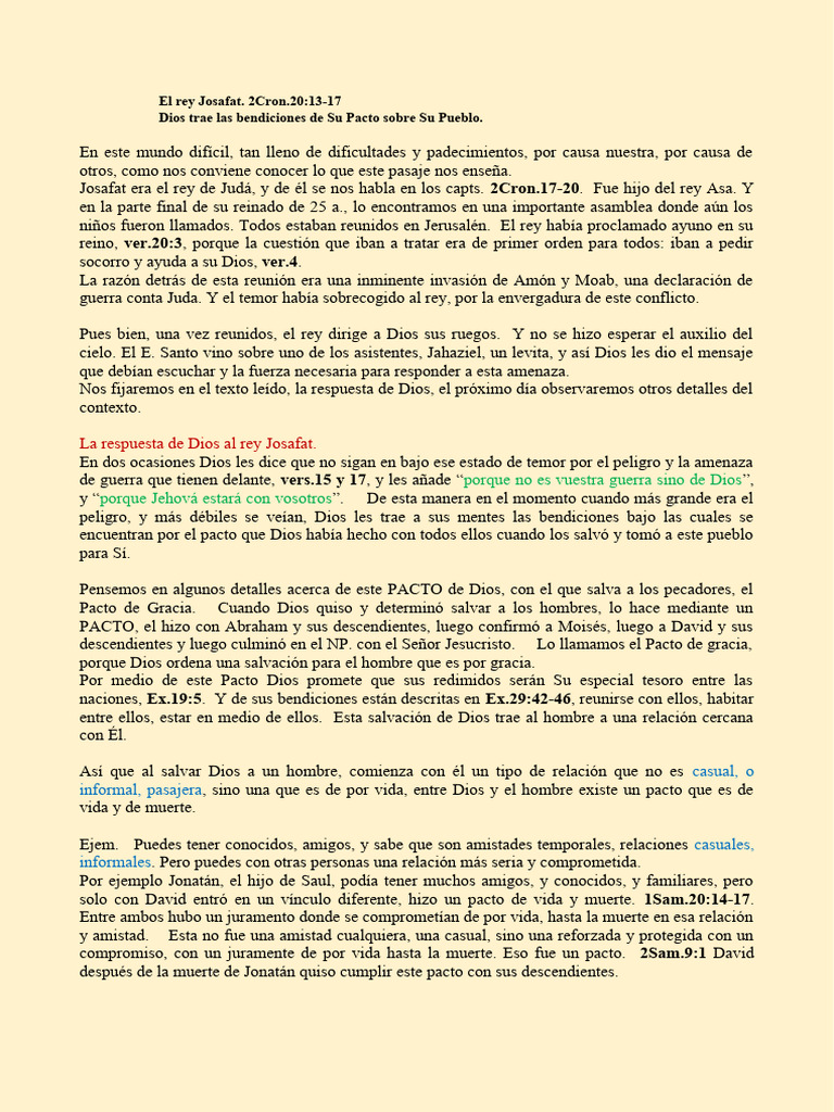 03 El Rey Josafat. Dios Trae Las Bendiciones de Su Pacto Sobre Su Pueblo | Descargar gratis PDF ...