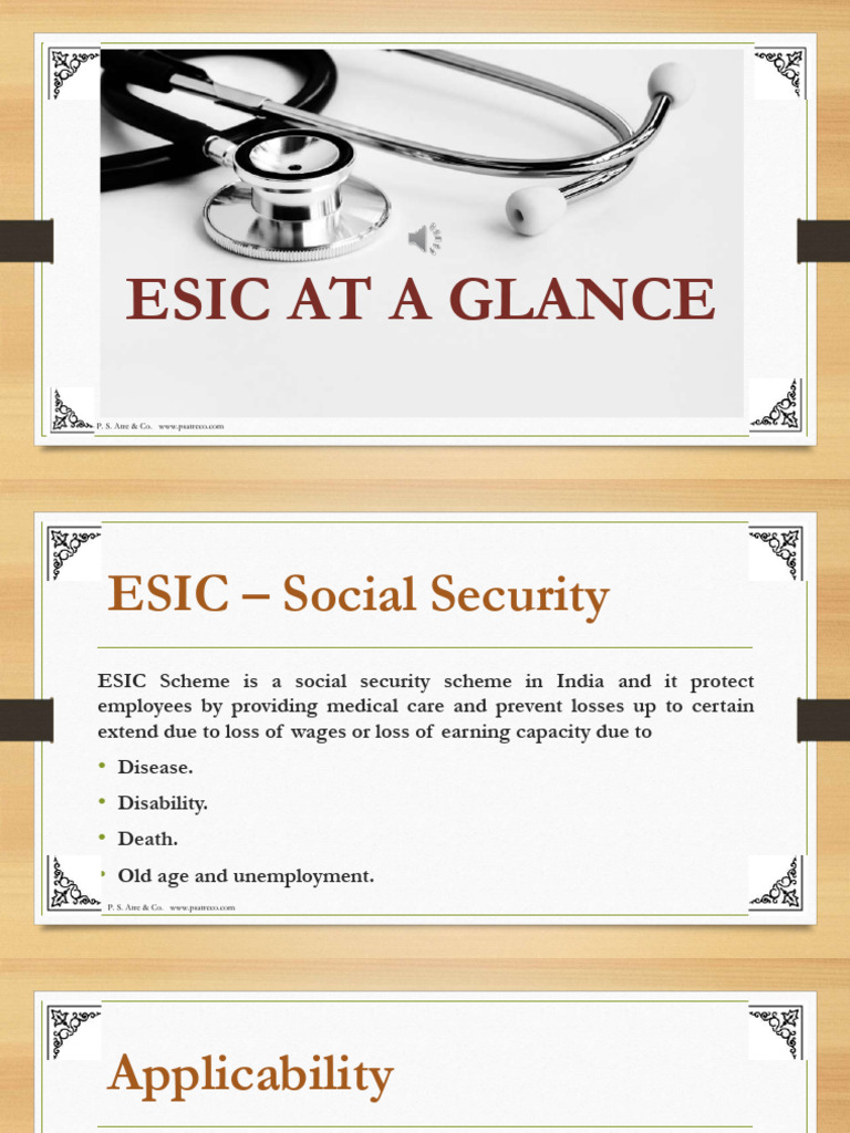 Esic at a Glance | PDF | Economies | Welfare State