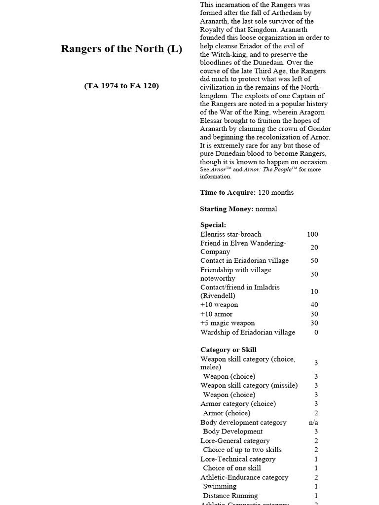 17 Peoples of Middle-Earth Men of Arthedain - Rangers of The North by ...