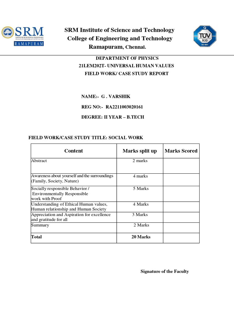 Social Work Case Study Report | PDF | Waste | Sustainability