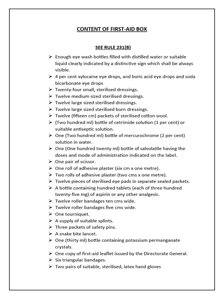 BOCW First-Aid Content | PDF