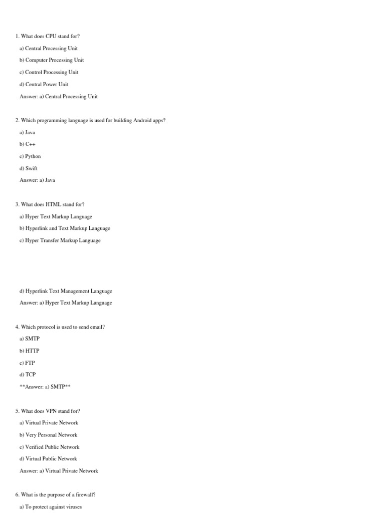 50 Computer MCQ | PDF | Computer Network | Cloud Computing