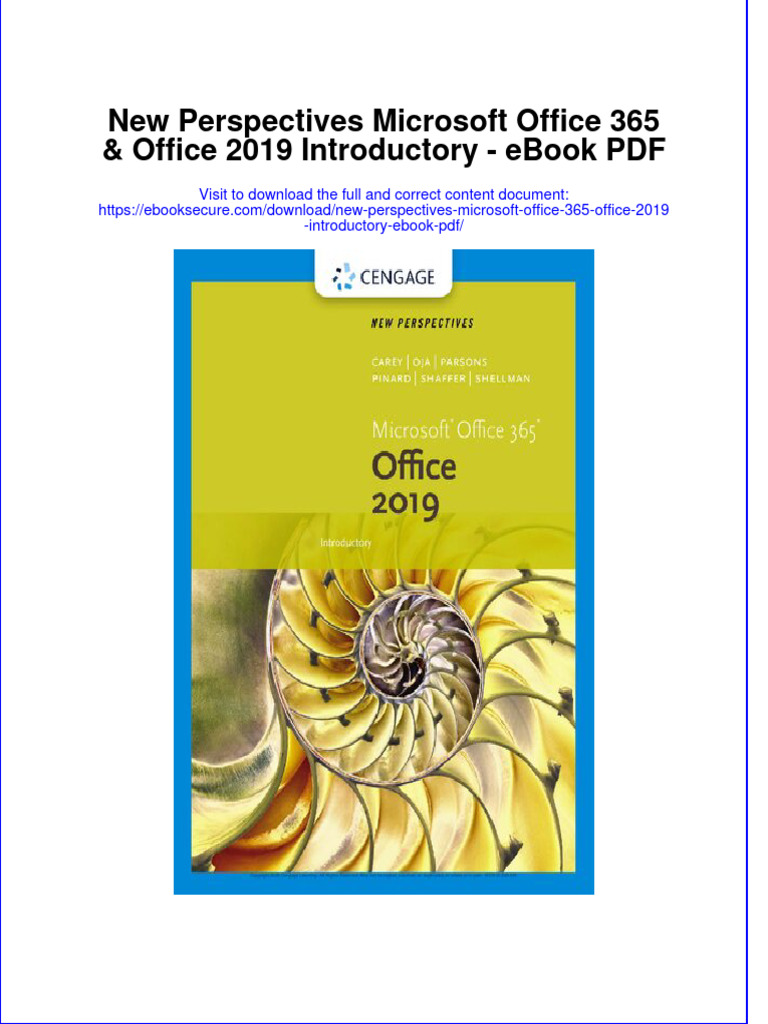 Full Download Book New Perspectives Microsoft Office 365 Office 2019