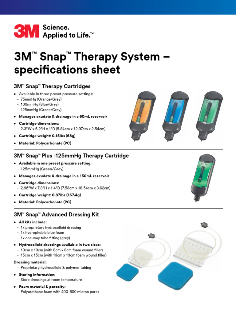 Snap Therapy Spec Sheet Us 70 2011 8275 8 | PDF | Porosity | Materials