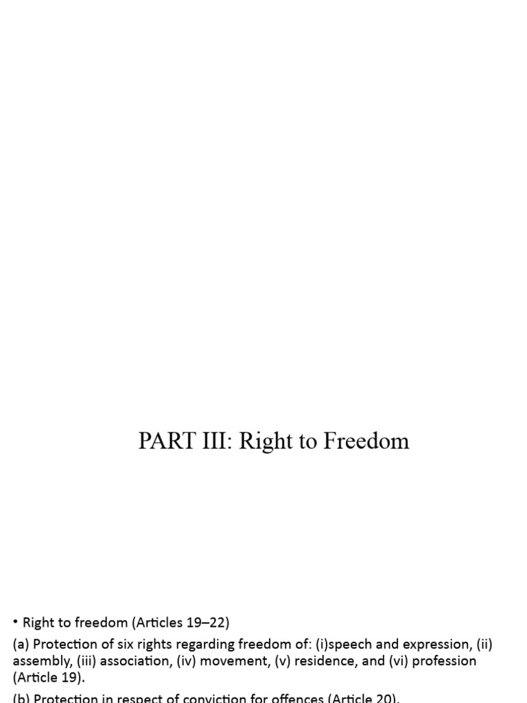 Right To Freedom | Download Free PDF | Detention (Imprisonment) | Ex Post Facto Law