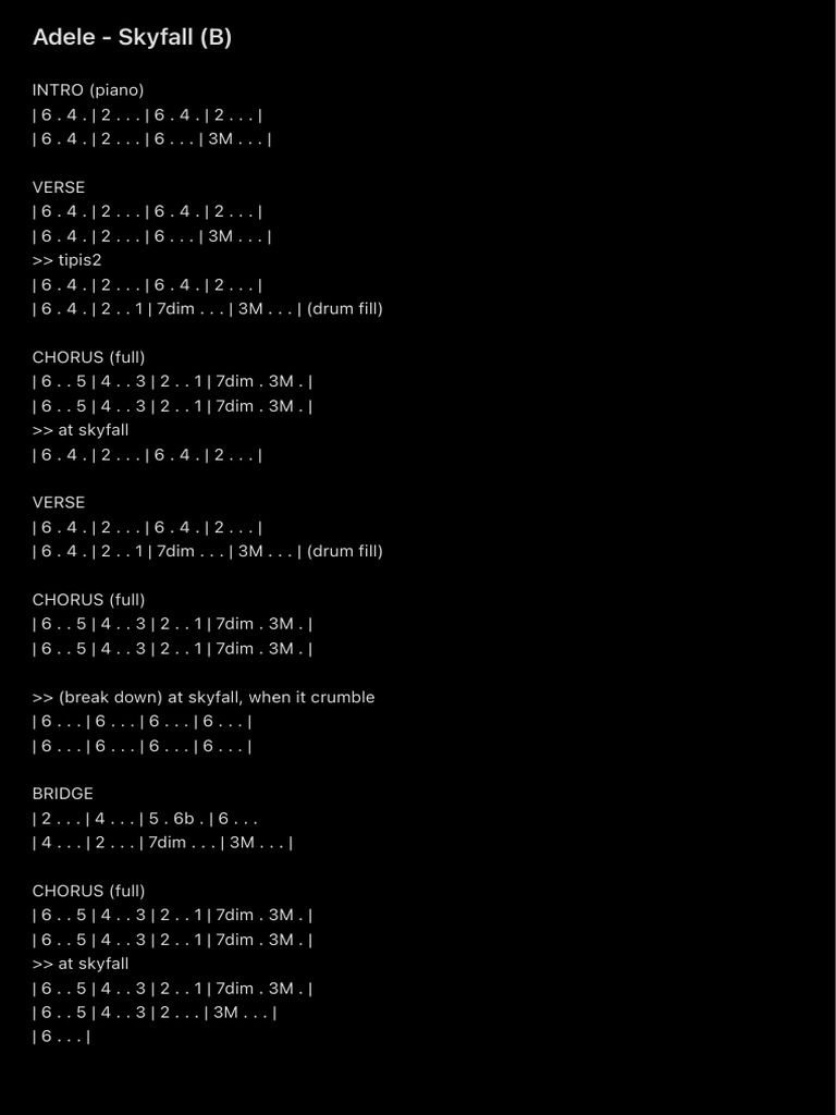Adele - Skyfall (B) | PDF
