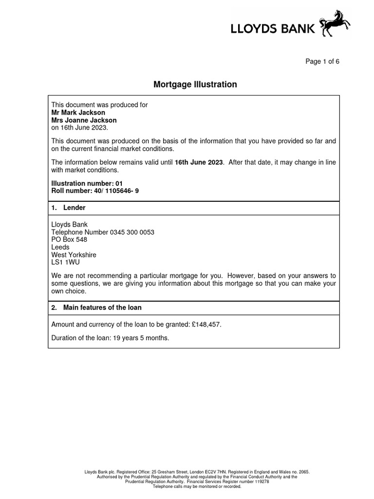 Mortgage Illustration | Download Free PDF | Mortgages | Loans