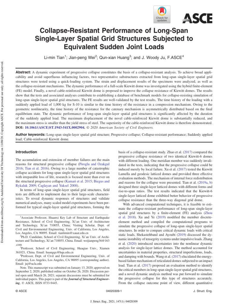 Long Span Spatial Grid Structures | PDF | Strength Of Materials ...