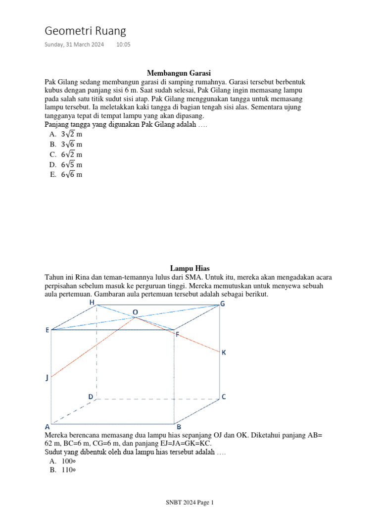 Geometri Ruang | PDF | Griya & Taman | Seni