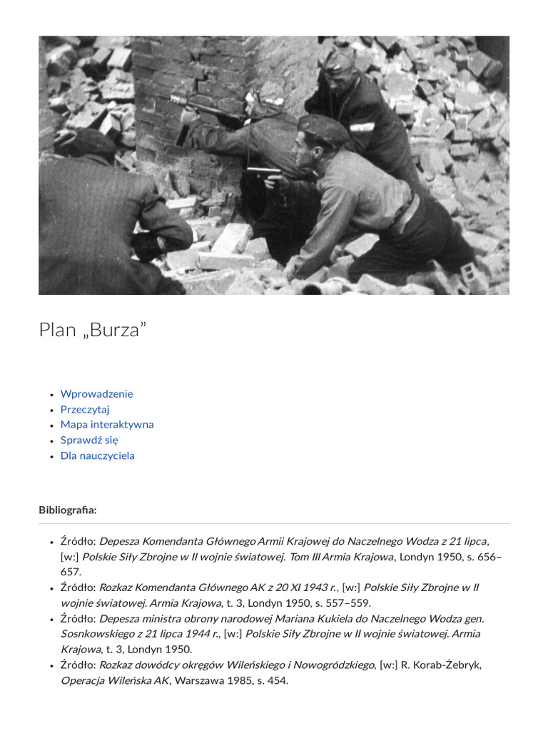 Plan Burza | PDF