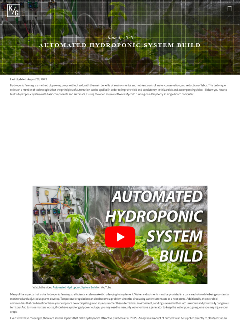 Automated Hydroponic System Build – Projects _ Kyle Gabriel | PDF ...