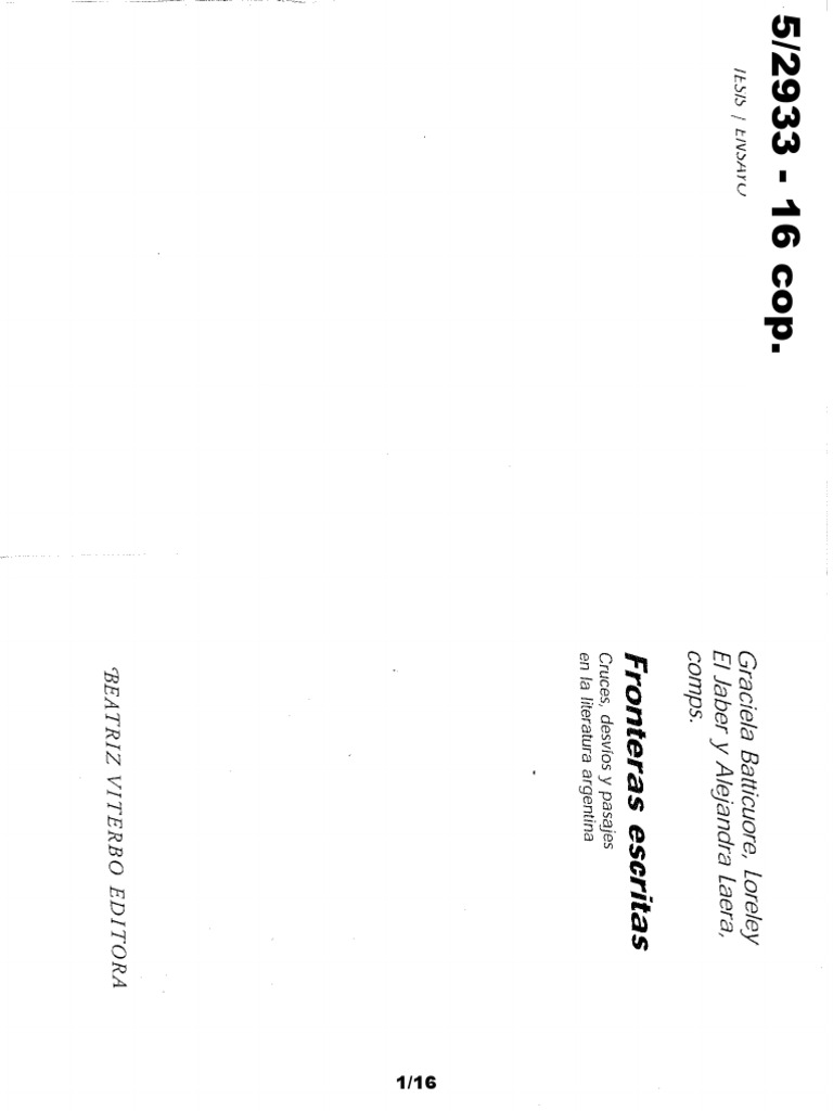 ANSOLABEHERE, Pablo - Martin Fierro, Frontera y Relato | PDF