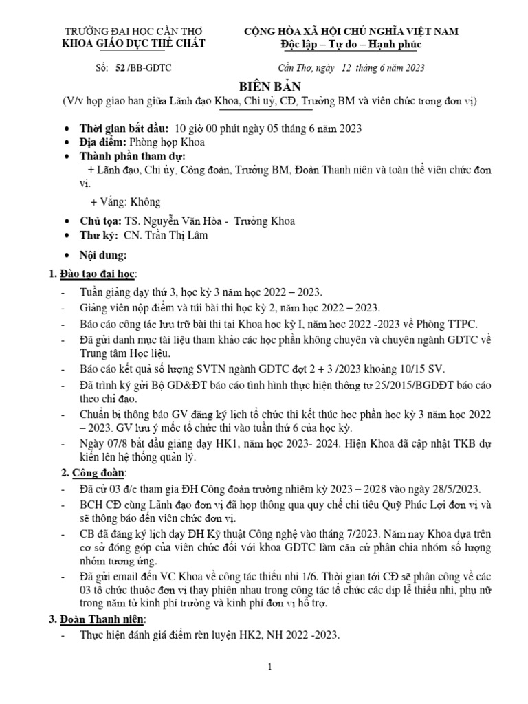 Biên Bản | PDF