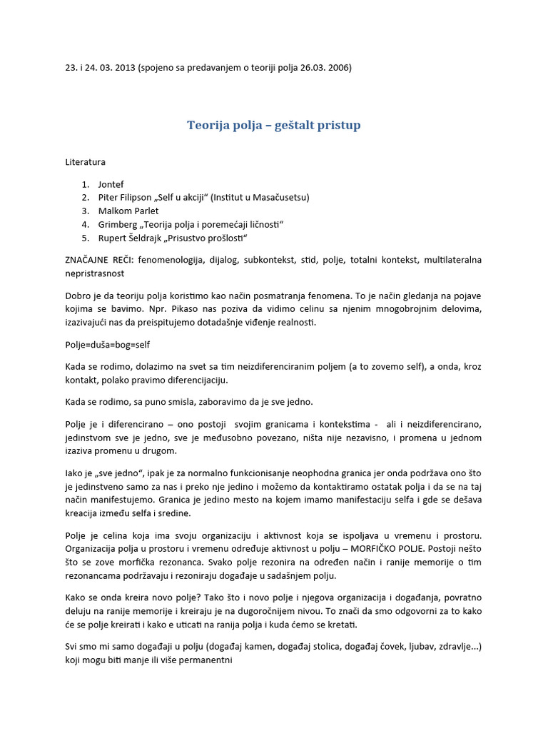 Teorija Polja-Lidija | PDF