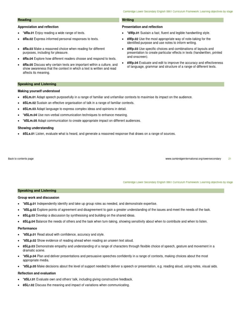 0861 Lower Secondary English Curriculum Framework 2020 - tcm143-592623 ...