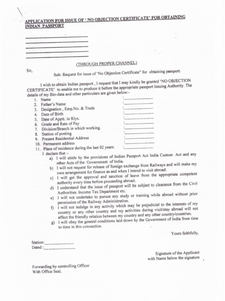 Application for NOC for Indian passport_merged | PDF