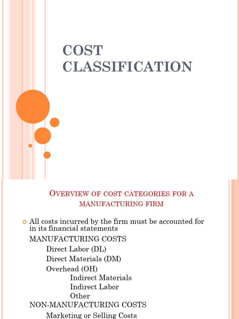 Cost Classification in Manufacturing | PDF | Cost | Economies