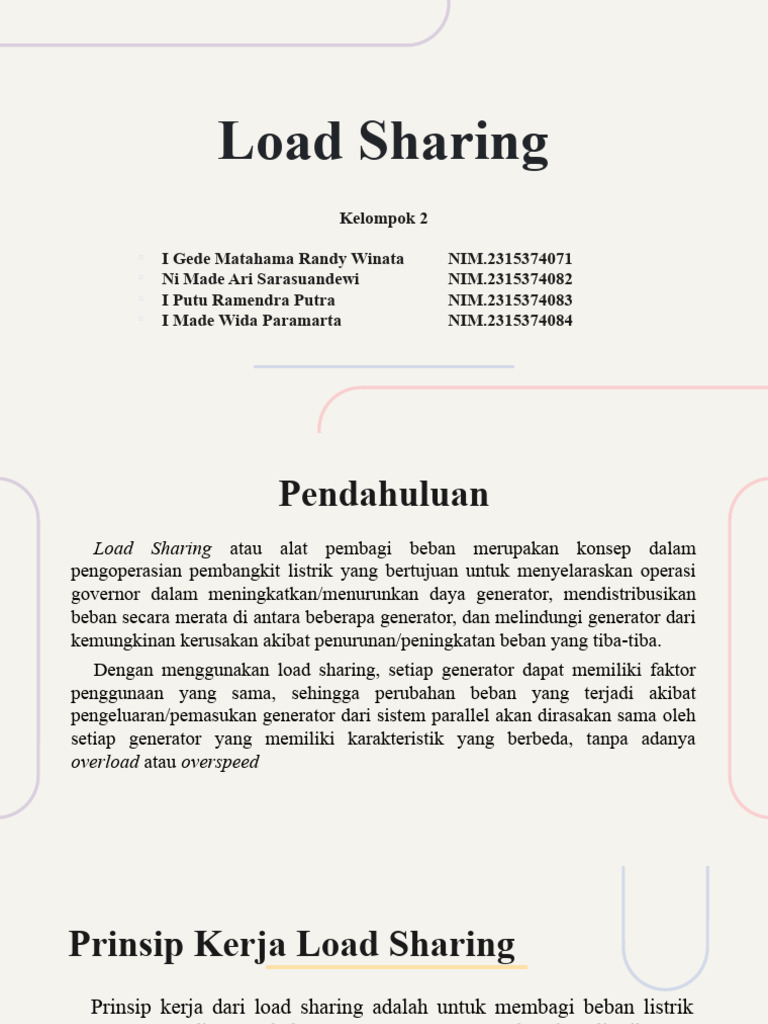 Load Sharing - Kelompok 2 | PDF