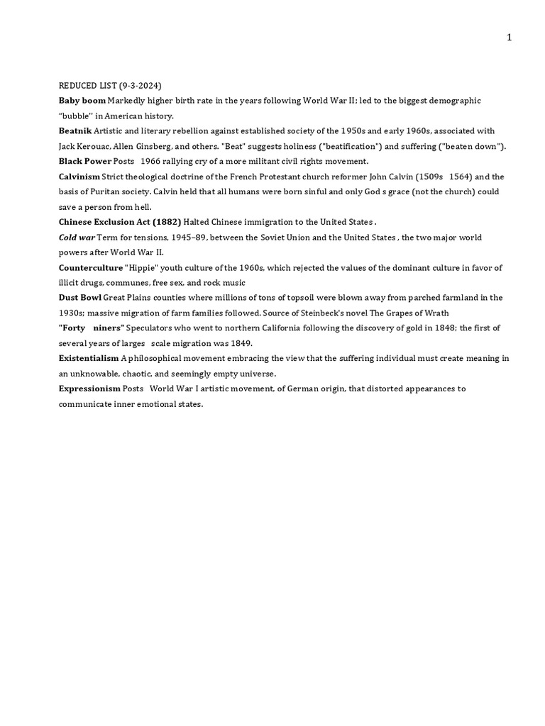 2024 American LIt Glossary | PDF | The United States