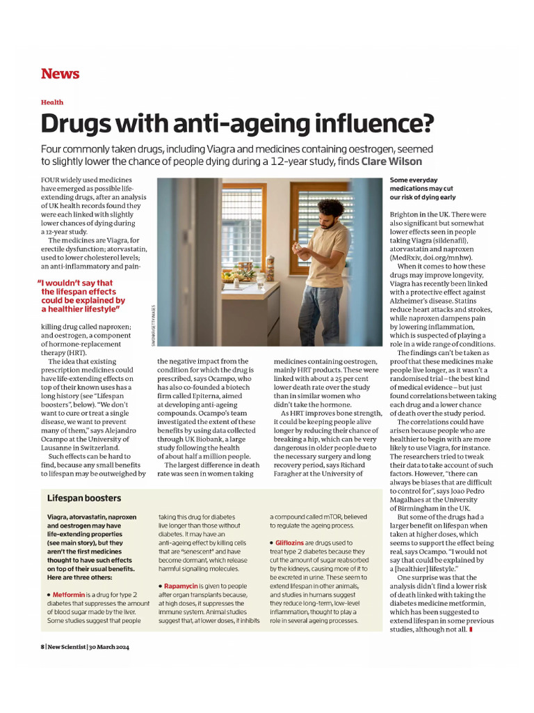Drugs with anti-ageing influence? - News | PDF