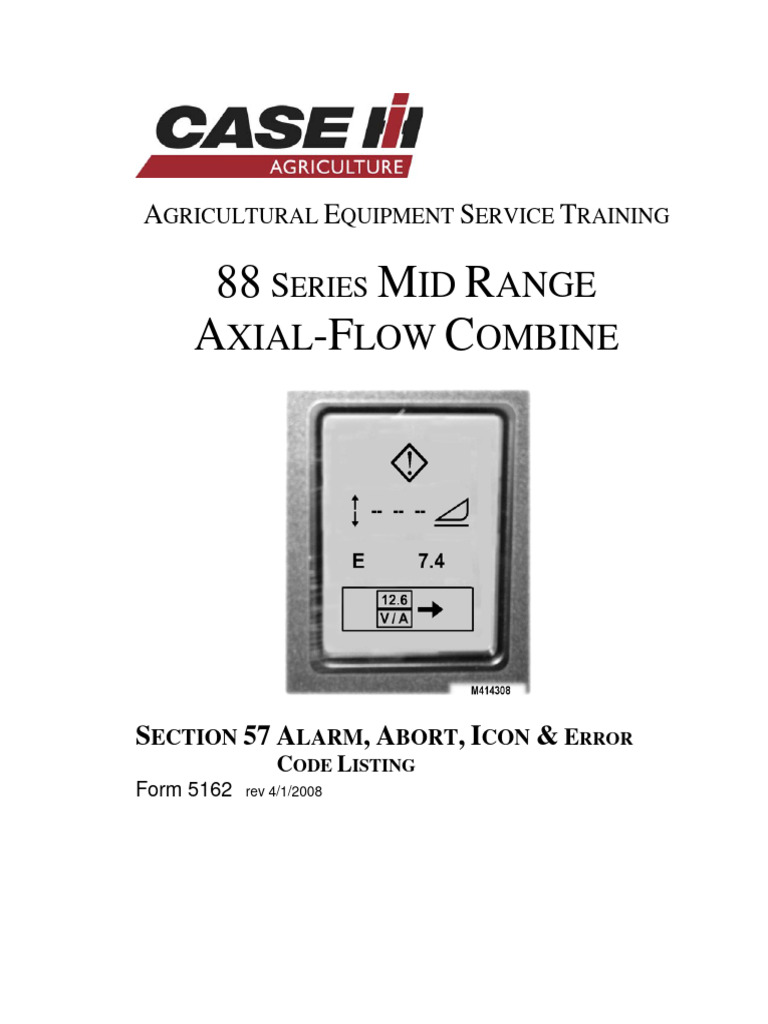 88 Series Combine Alarm & Error Codes | PDF | Electrical Engineering ...