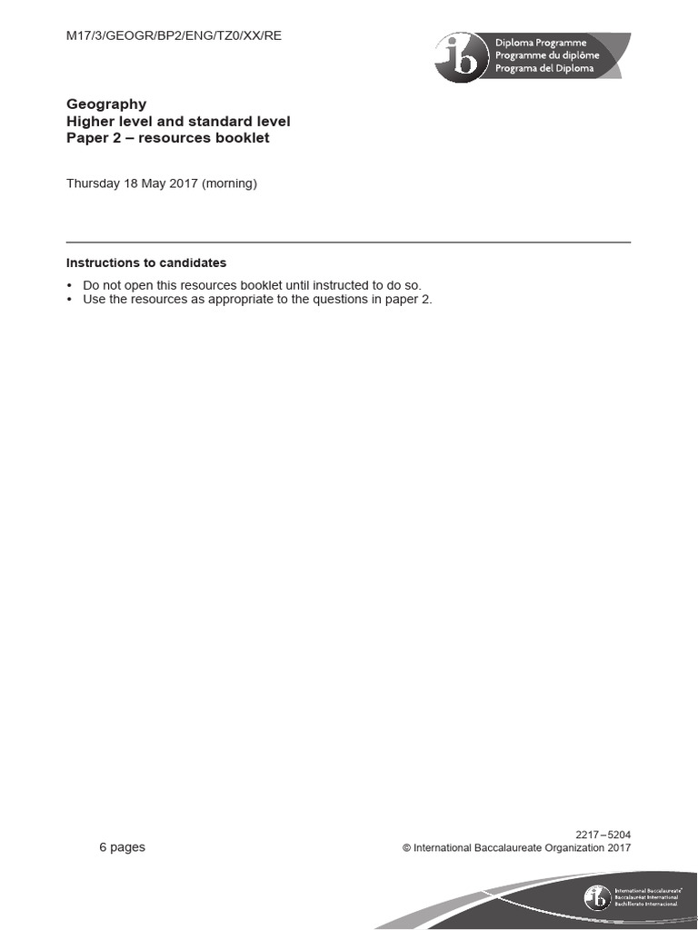 Geography - Paper - 2 - Resource - Booklet - HLSL May 2017 | PDF ... Geography - Paper - 2 - Resource - Booklet - HLSL May 2017 | PDF ...