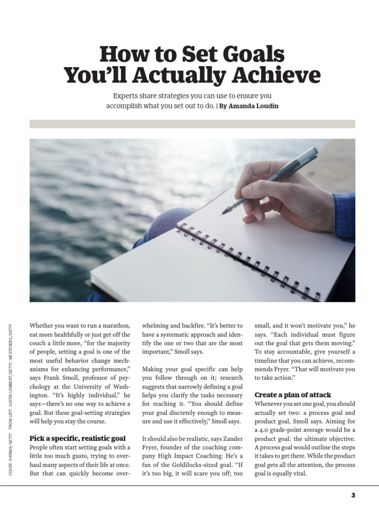 How To Set Gaols - Article | PDF | Goal | Psychology