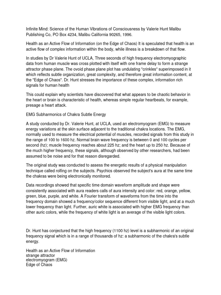 Infinite Mind | PDF | Chaos Theory | Electromyography