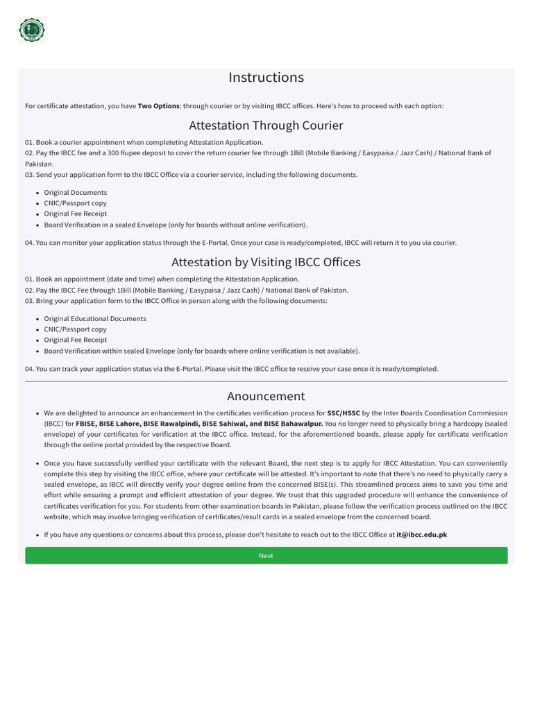 Attest - Ibcc.edu - PK Cat 1 | PDF