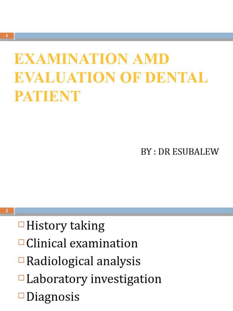 3.evaluation and Examination of Dental Patients | PDF | Dentistry | Heart