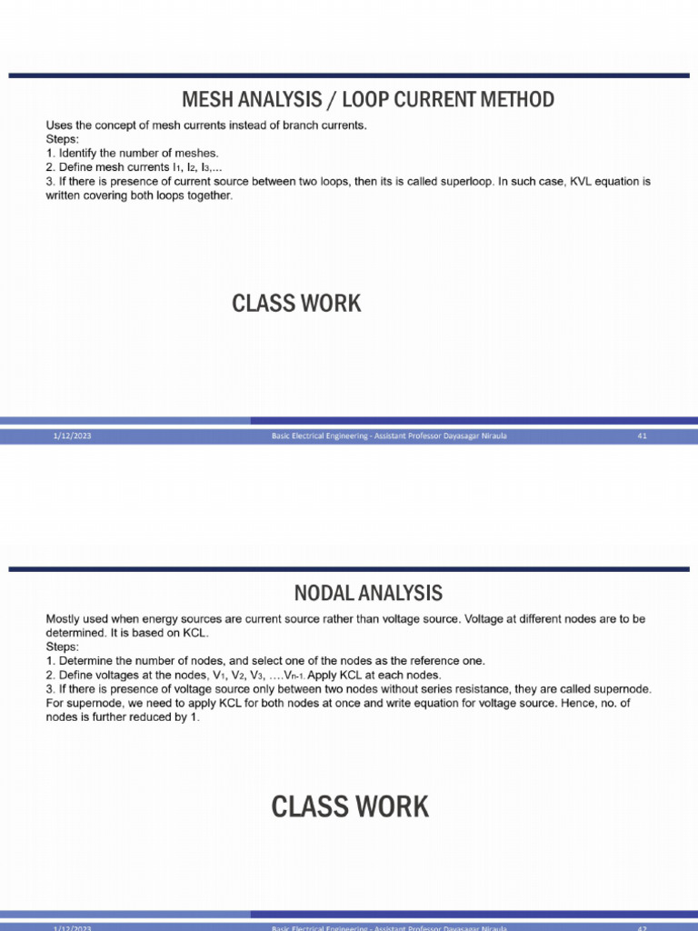 Lecture 3 Onwards Basic Electrical | PDF