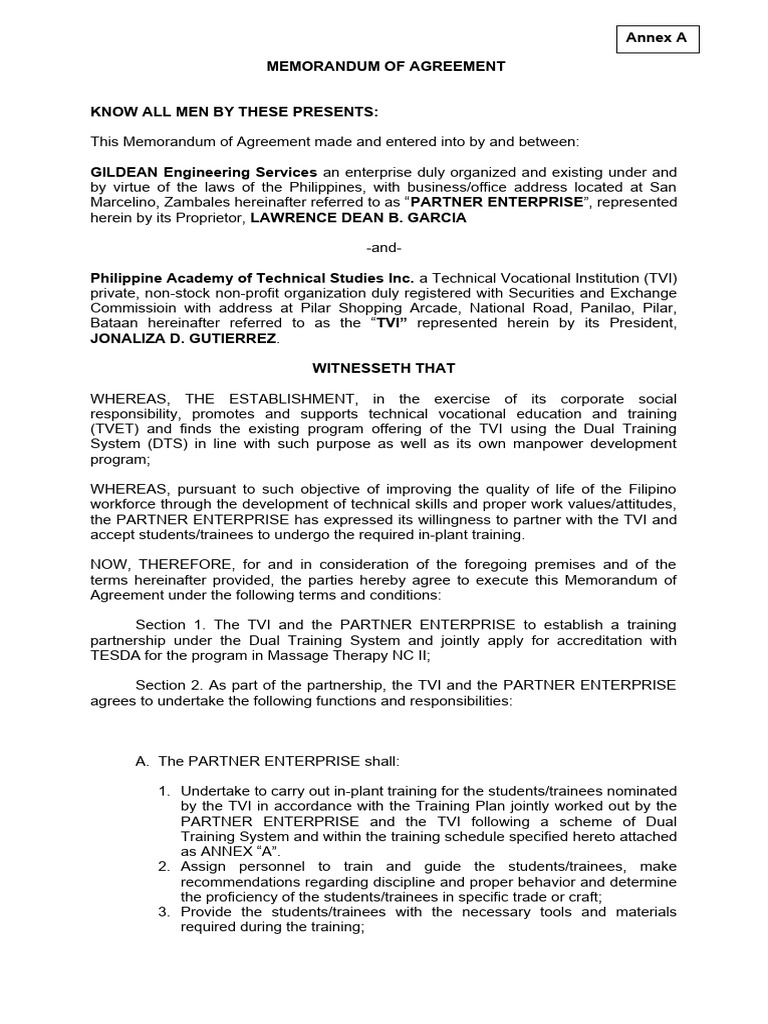 MOA | PDF | Justice | Crime & Violence