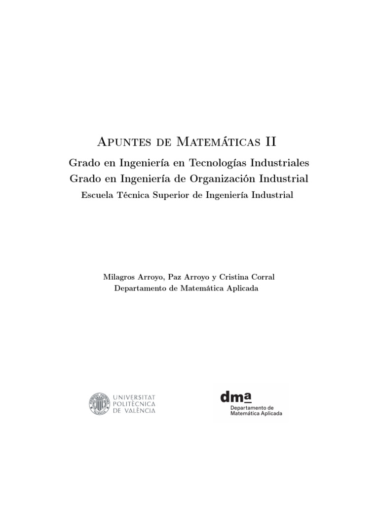 Matemáticas II | PDF | Matriz (Matemáticas) | Determinante