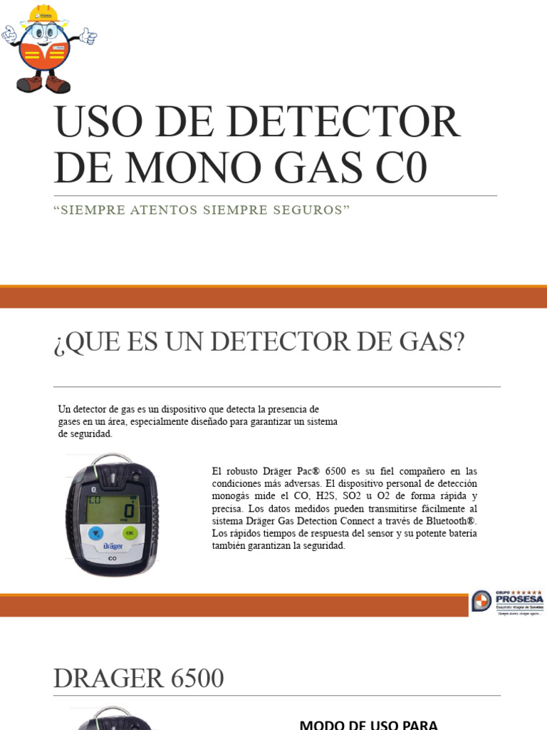 Uso de Detector de Monogas Drager 6500 | PDF | Sensor | Diodo emisor de luz
