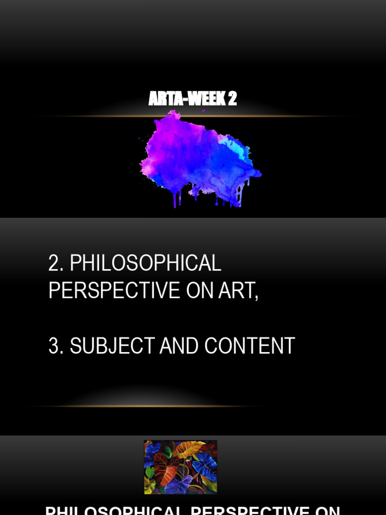 WEEK-2-ARTA-UPDATED.pptx | PDF | Reality | Idea