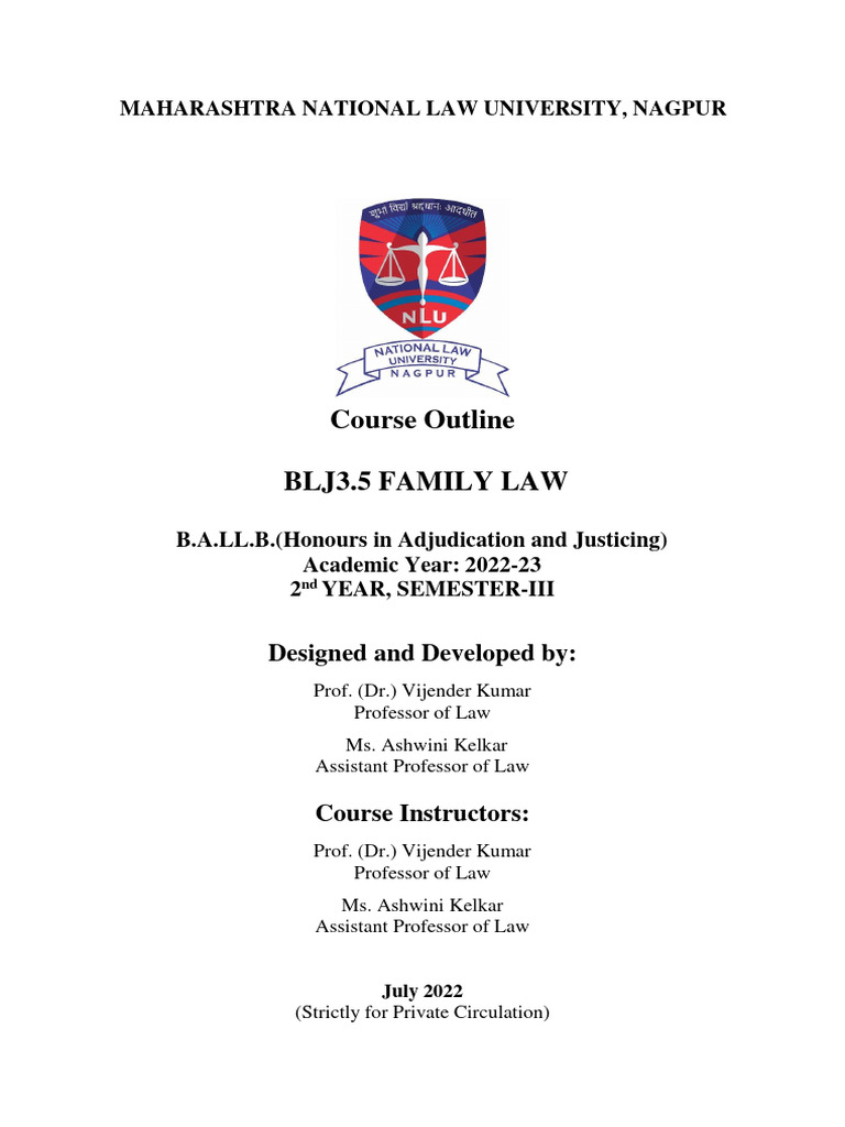 3.5 Family Law Course Outline | PDF | Alternative Dispute Resolution ...