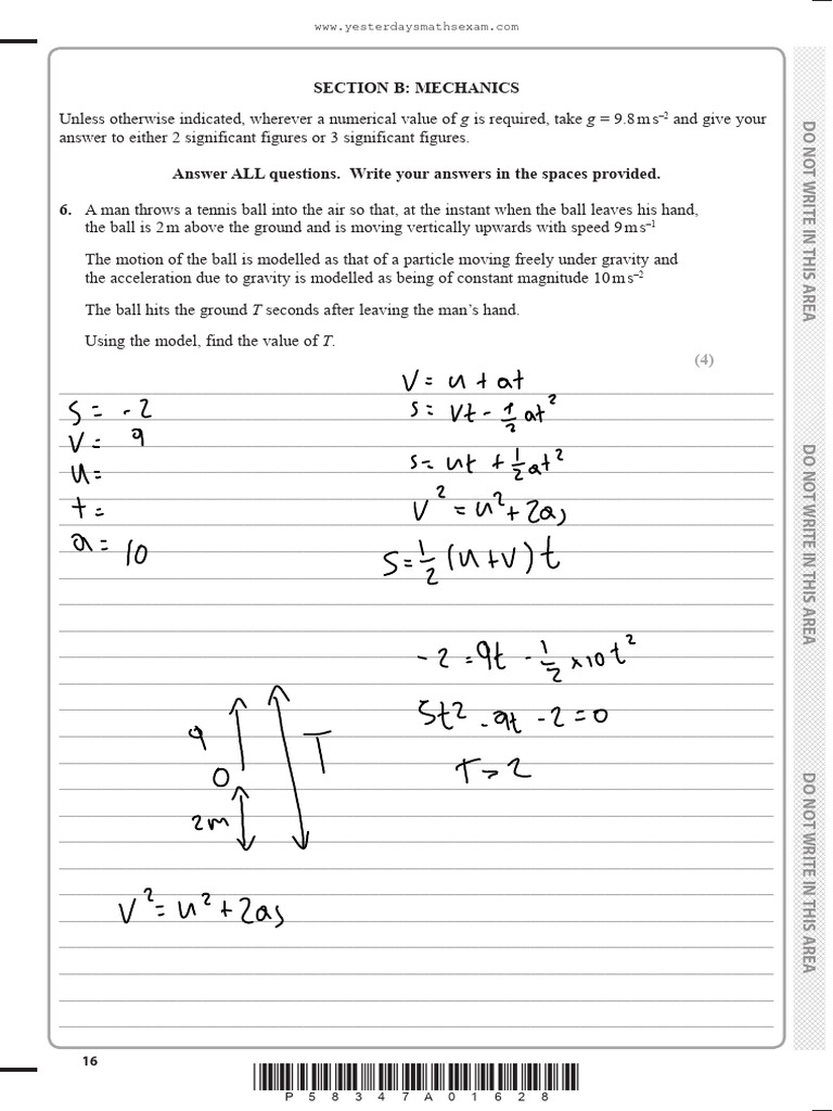 Mech Constant A YME Qs | PDF | Acceleration | Cartesian Coordinate System